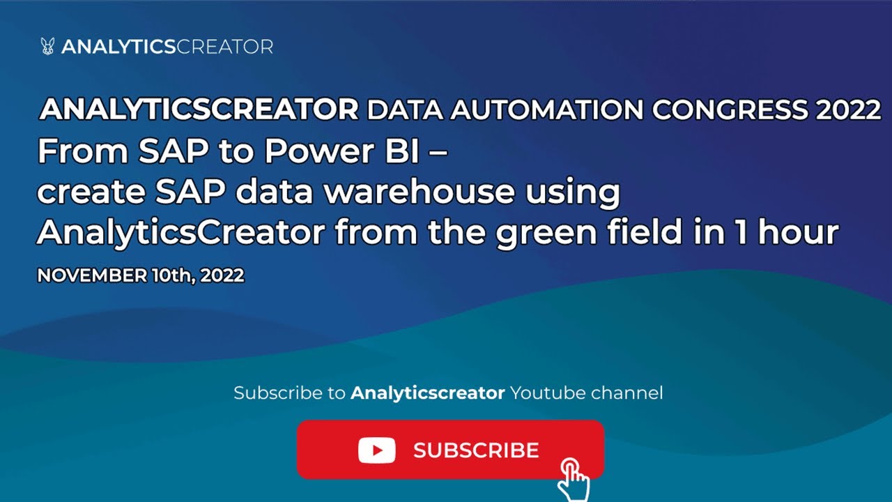 Analyticscreator Congress 2022 I Introduction Analyticscreator From The