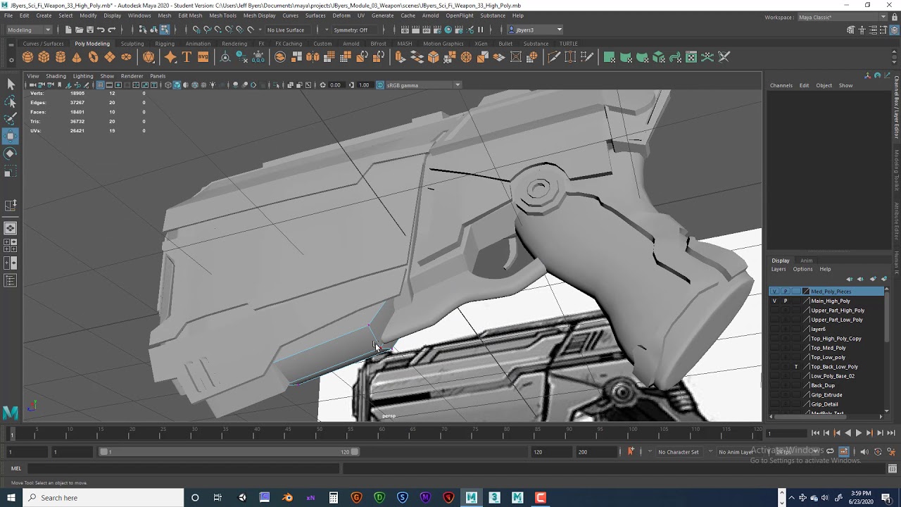 Ani 150 Modeling Sci Fi Weapon Part 17 Youtube