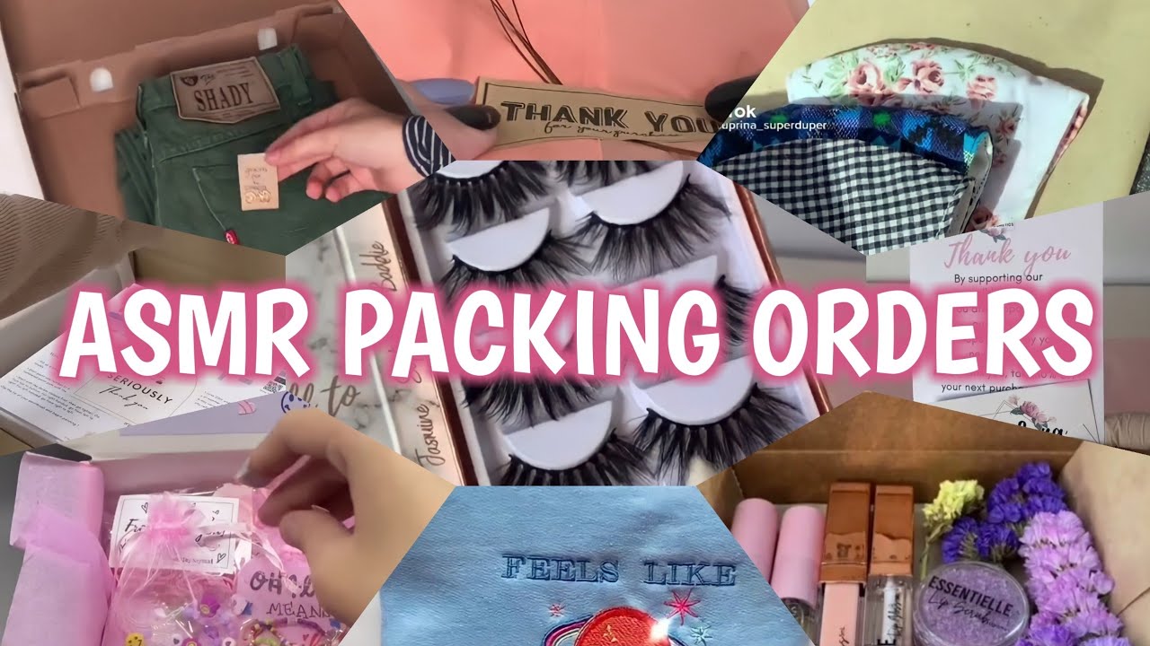 Asmr Packing Orders Tiktok Compilation Youtube