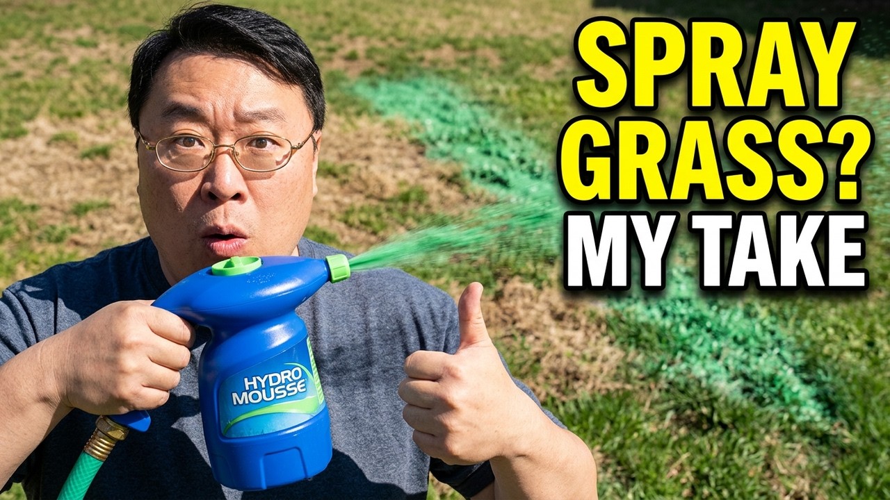 Spray Grass Seed With Hydro Mousse Liquid Lawn Youtube