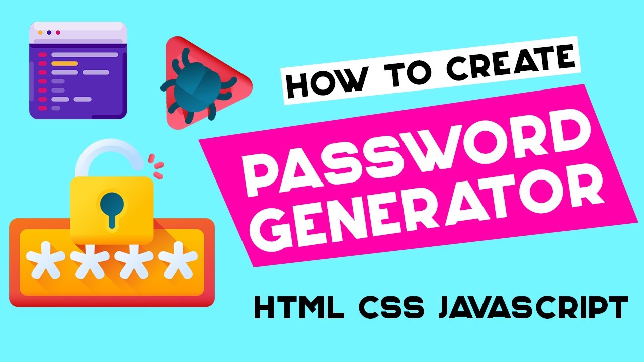 Build A Password Generator With Html Css And Javascript Youtube