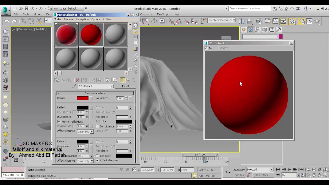Falloff And Silk Material In 3d Max Youtube