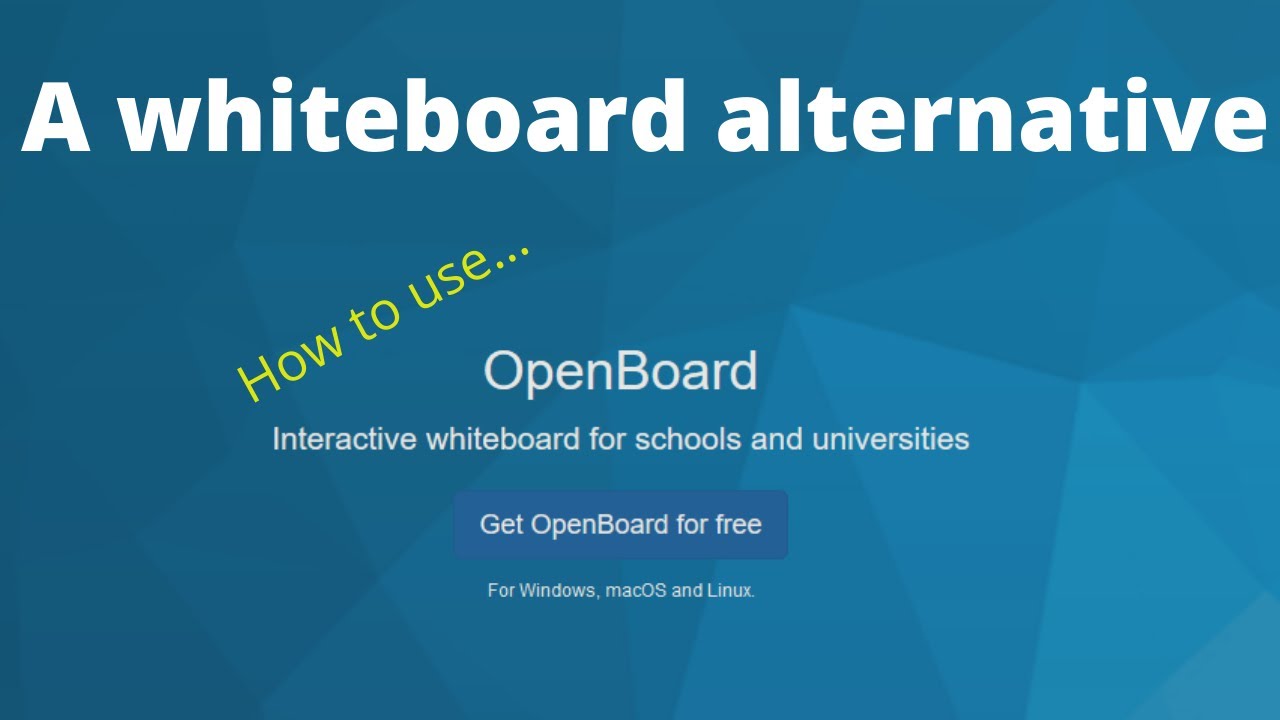 How To Use Openboard Whiteboard Youtube