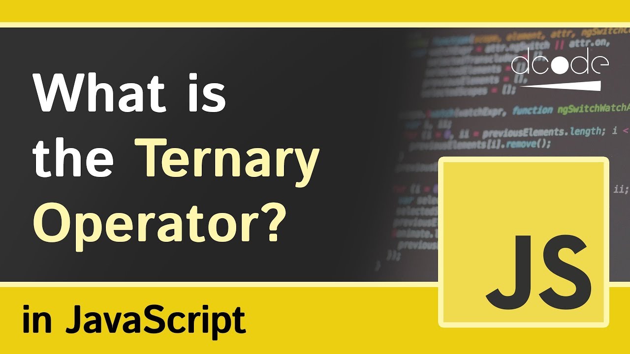 Javascript Tutorial Ternary Operator Short Hand If Youtube