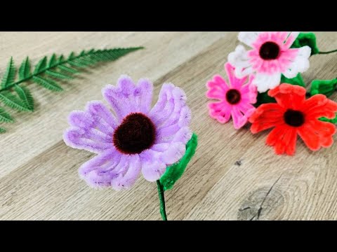 Anleitung Zur Herstellung Von Blumen Aus Chenilledraht Flowers Pipe