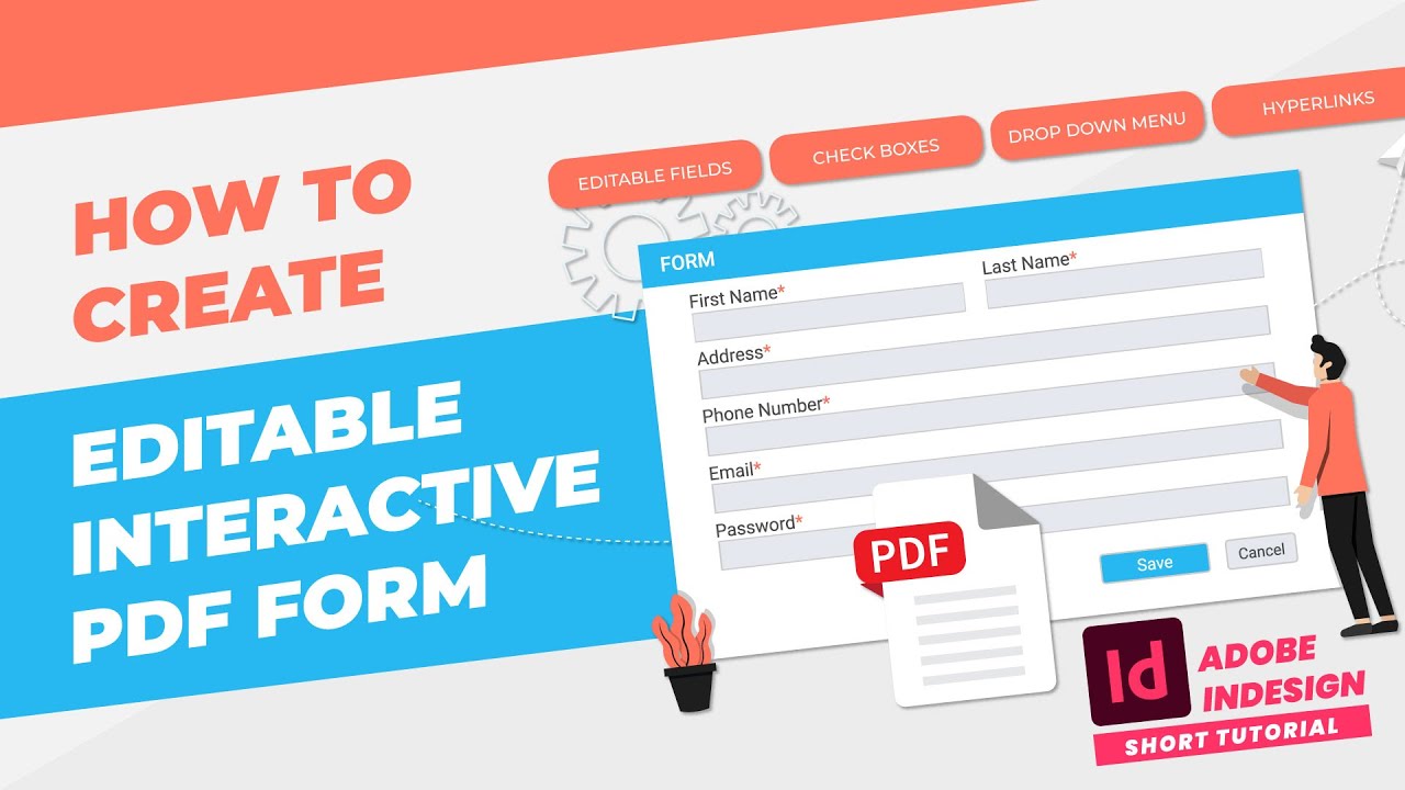 How To Create Editable Interactive Pdf Form Adobe Indesign Tutorial