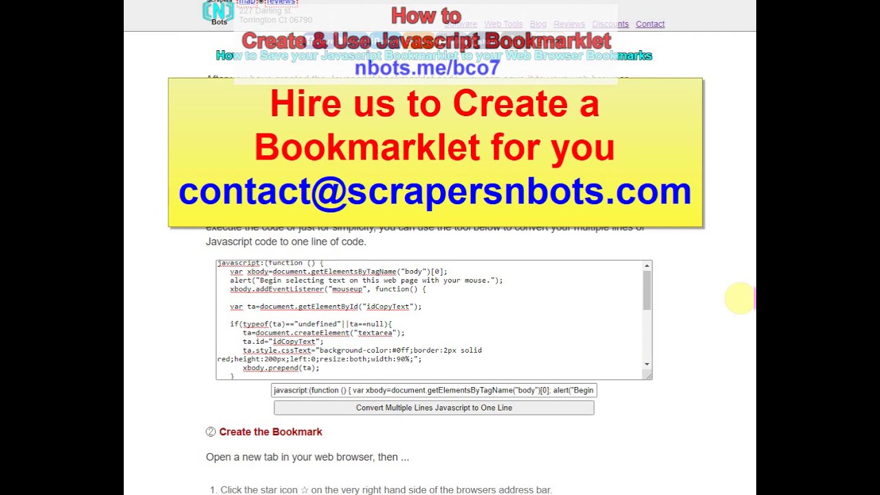 How To Create Javascript Bookmarklet рџ ђ Step By Step Instructions How