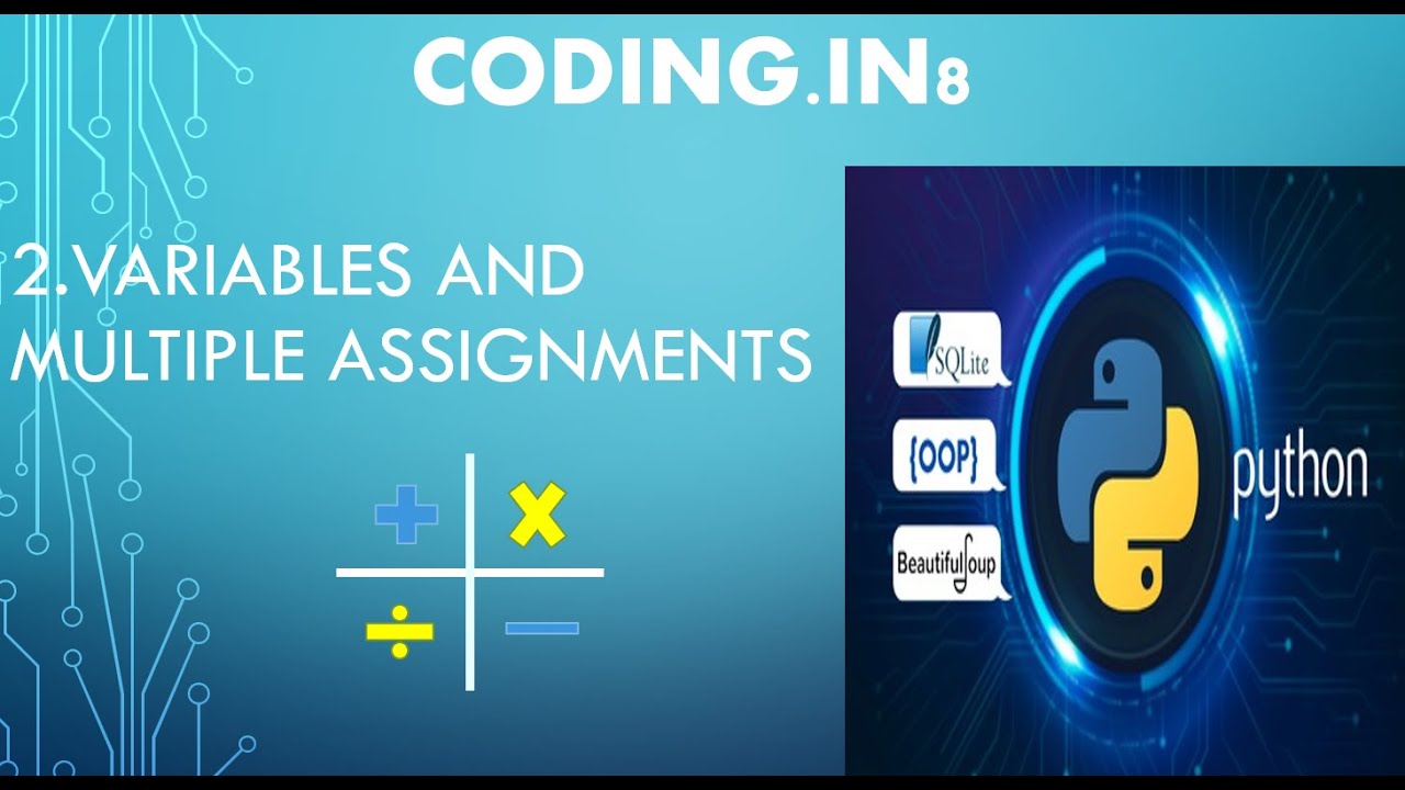 2 Variables And Multiple Assignments Python Programming Beginners