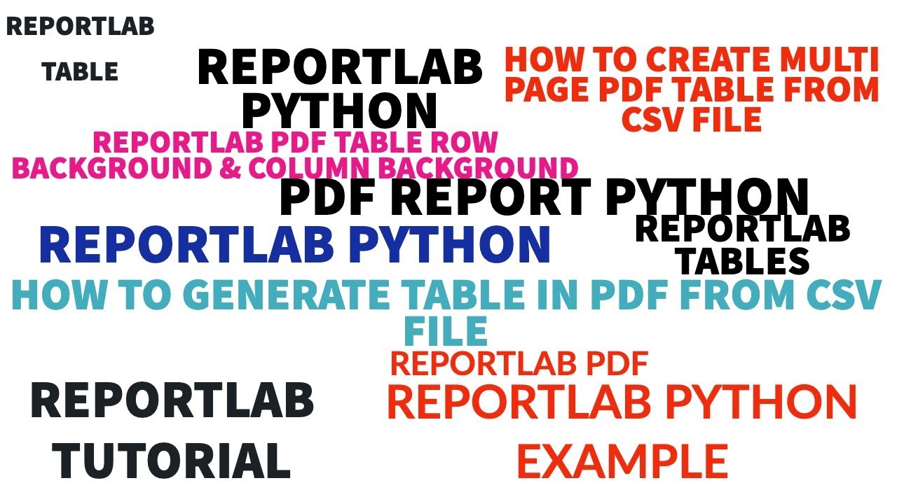 Reportlab Reportlab Python Tutorial How To Generate Multi Page Table In