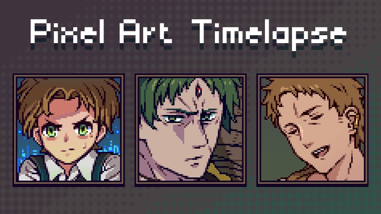 Pixel Art Timelapse Mushoku Tensei Portraits 3 Youtube