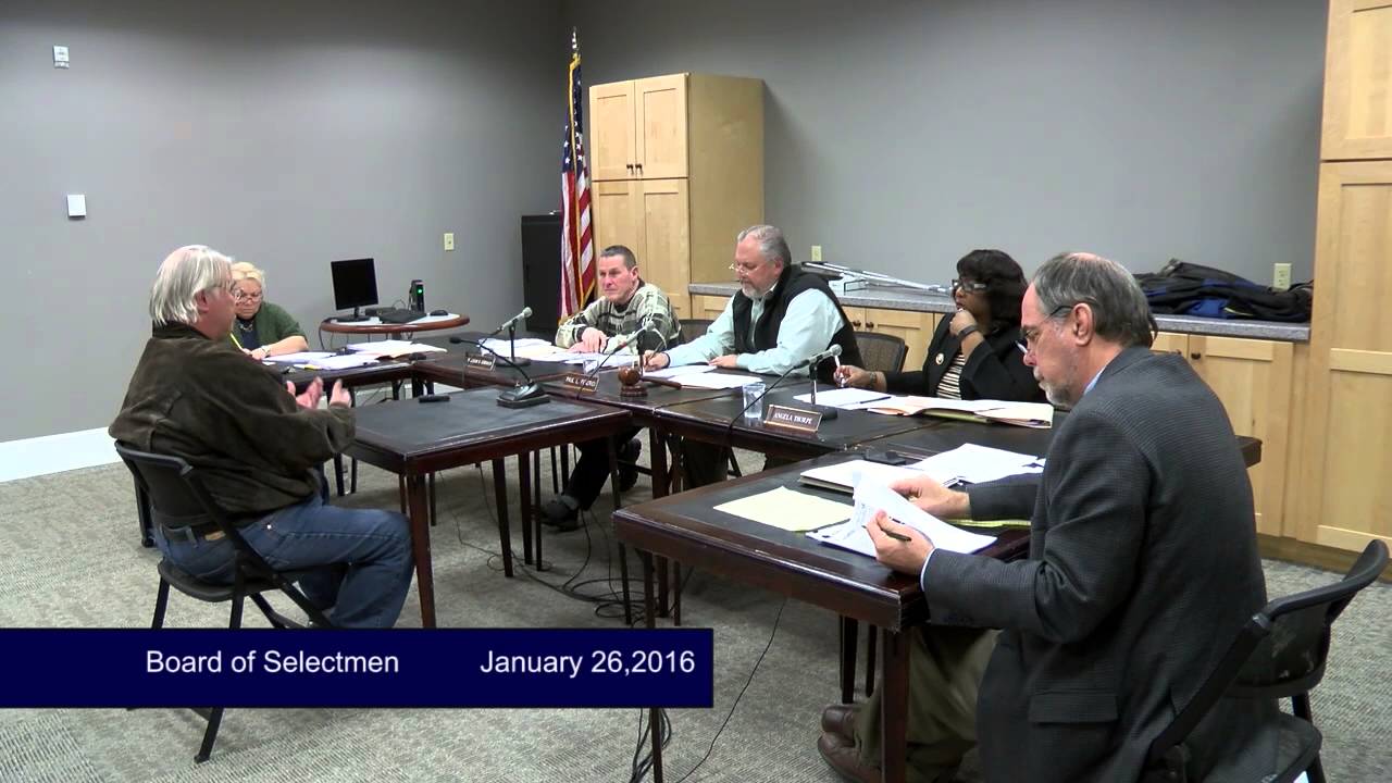 Board Of Selectmen January 26 2016 Youtube