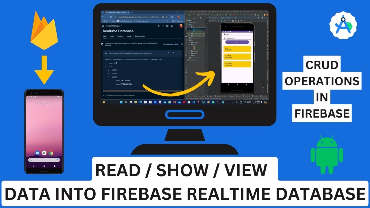 How To Read Retrieve Data From Firebase In Android Studio Java