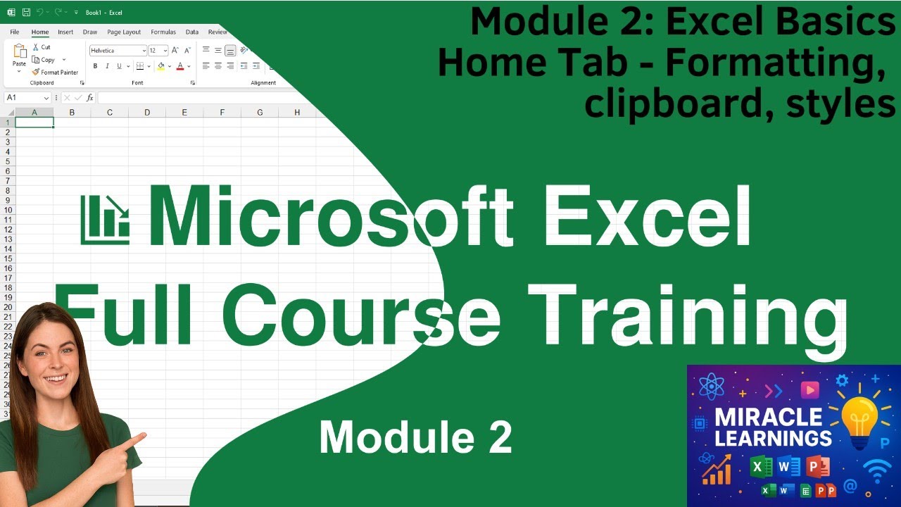 Excel Full Course Module 2 Excel Basics Home Formatting