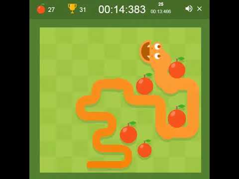 Speedrun 25 Apples Google Snake Game 5 Apples Small Map Turtle