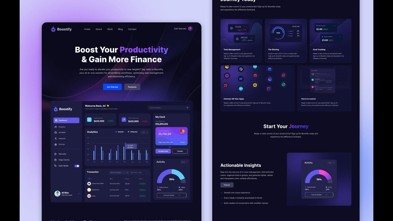 Boostify Saas Website Template Youtube