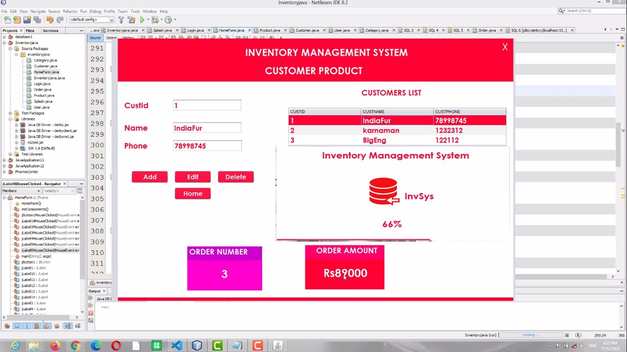 Java Full Project Inventory Management System Youtube