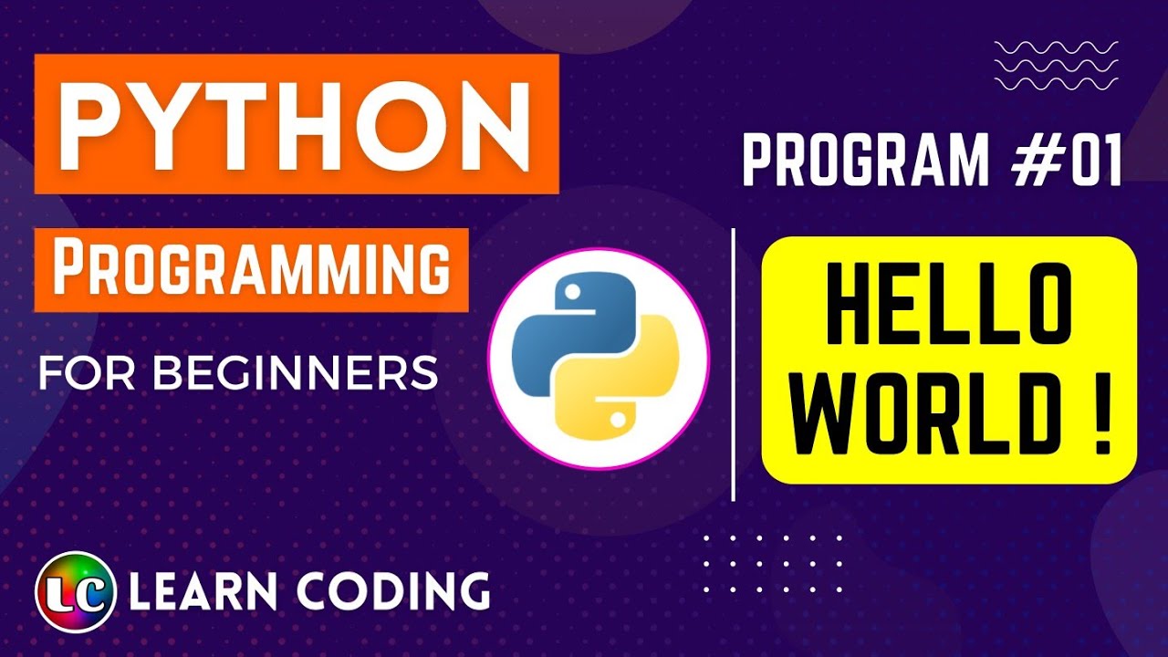 First Python Program Learn Coding Youtube