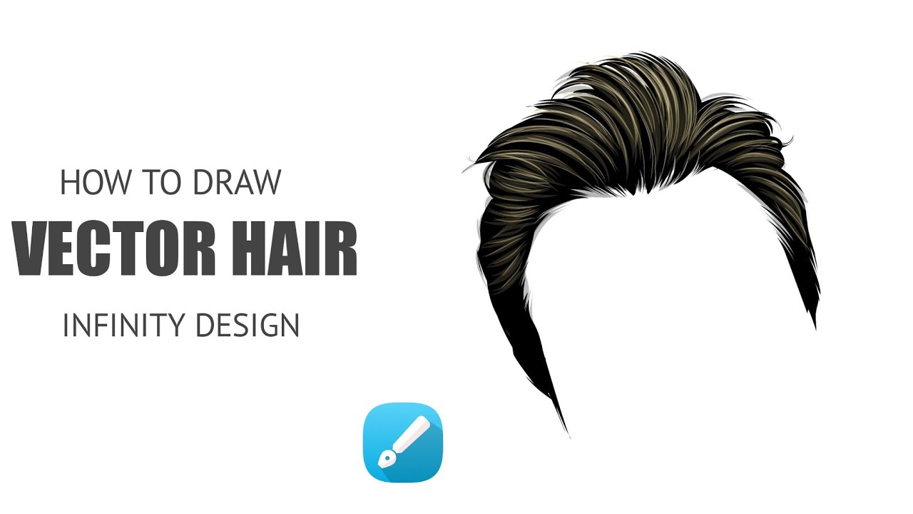 How To Draw Vector Hair In Infinity Design Youtube