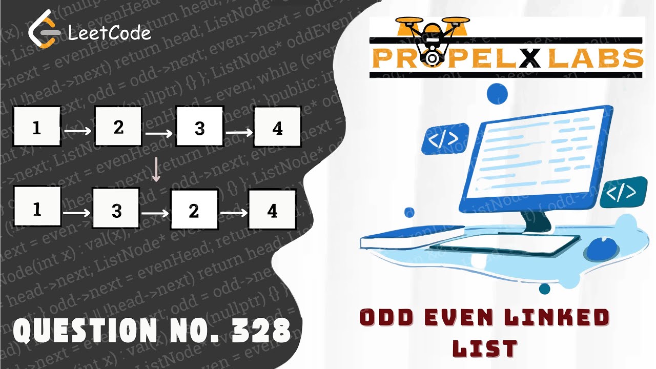 Leetcode Question No 328 Odd Even Linked List Youtube
