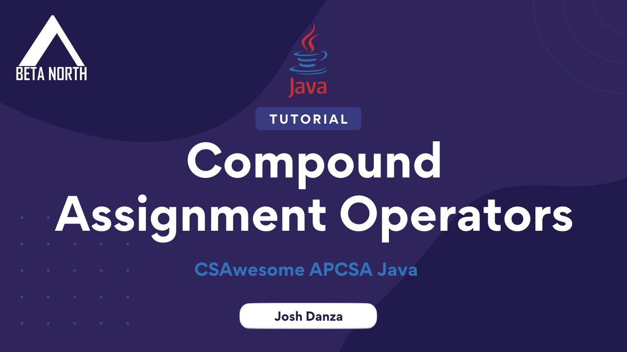 1 5 Compound Assignment Operators Csawesome Apcsa Java Youtube