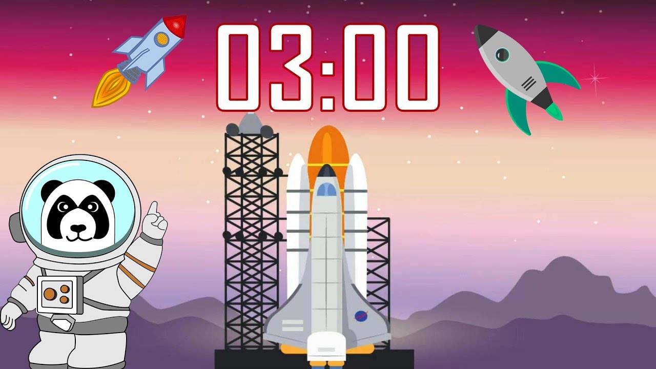 3 Minute рџљђ Space Shuttle Rocket Countdown Timer With Blastoff рџ ёвђќрџљђрџ вђќрџљђ