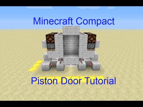 Minecraft 2x3 Compact Custom Piston Door Minecraft Redstone Tutorials
