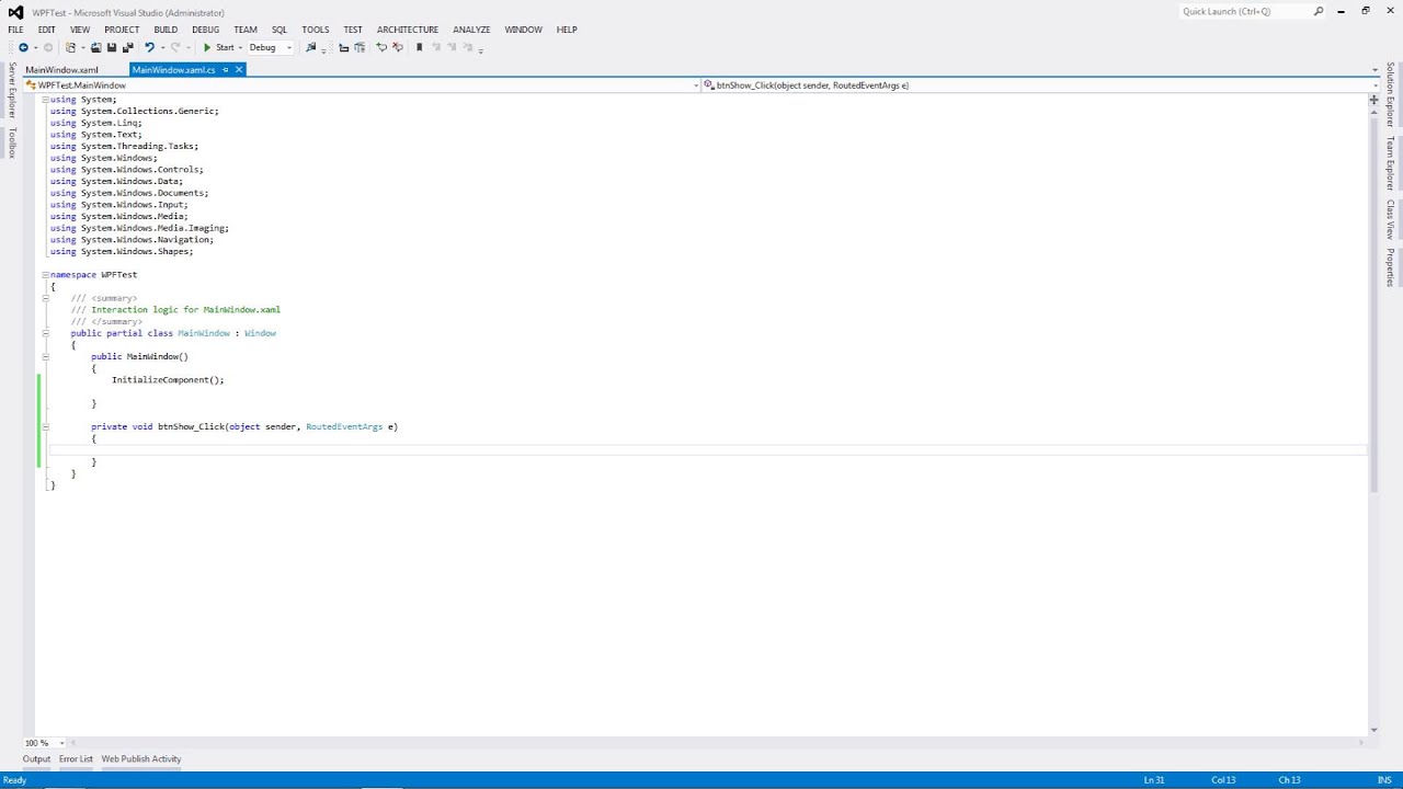 Tutorial Wpf Application C Event Handling Youtube