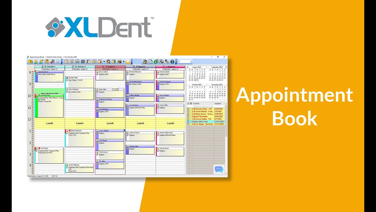 Xldent Dental Software Demo Appointment Book Youtube
