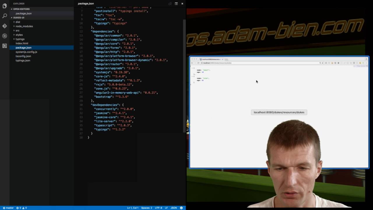 Building Angular 2 App With Java Ee Backend Youtube