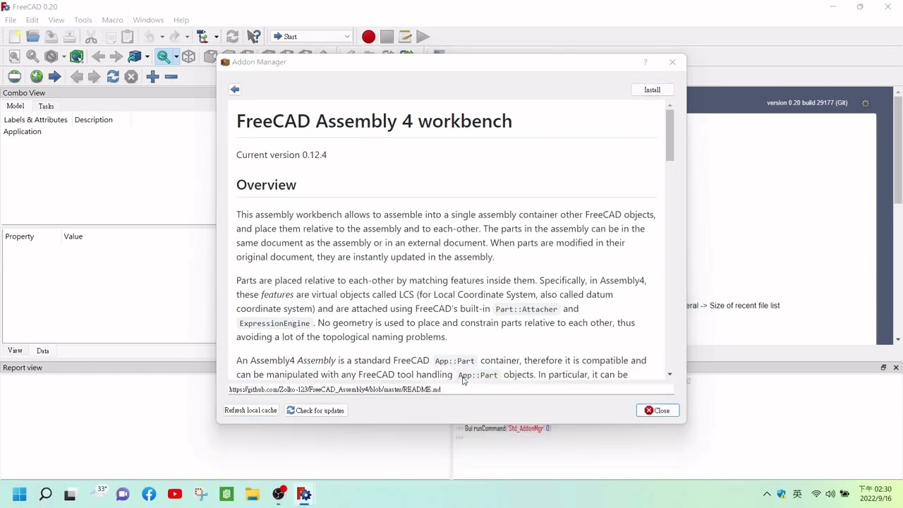 02 Addon Assembly4 Youtube