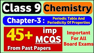 Class 9 Chemistry Chapter 3 Mcqs Periodic Table And P Doovi
