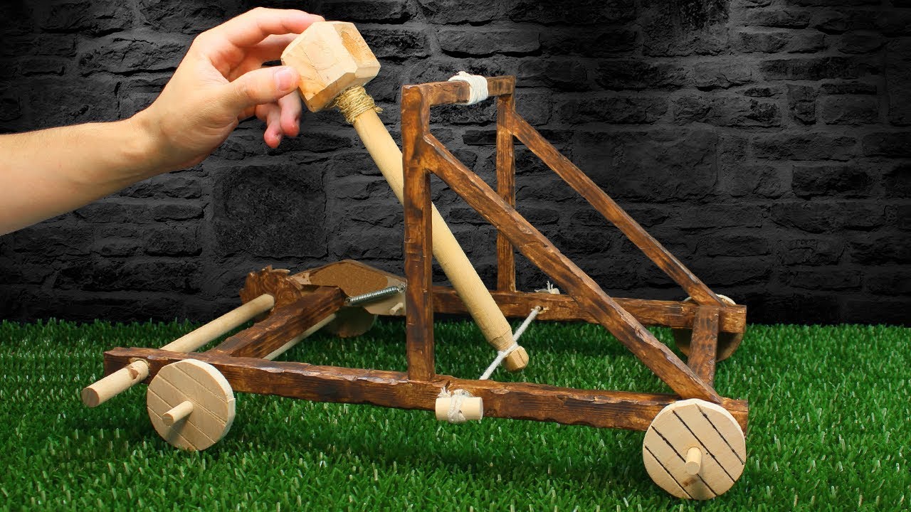 How To Make A Catapult Amazing Wooden Catapult Youtube