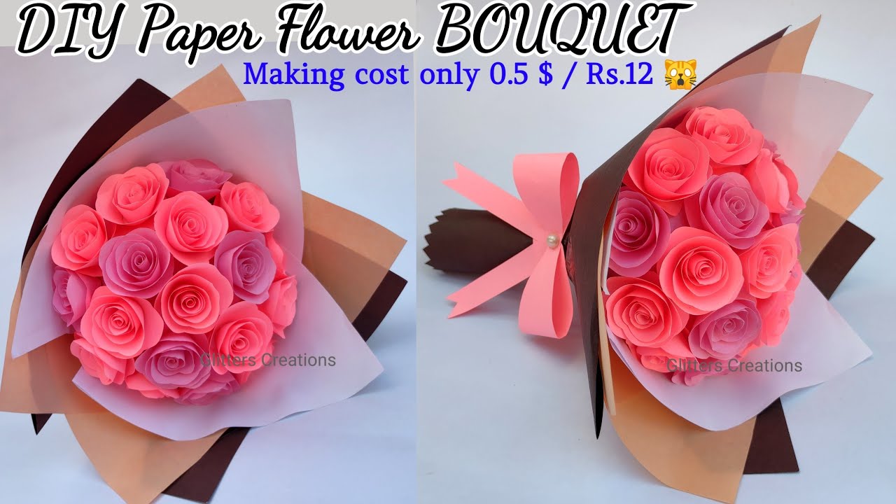How To Make Origami Flower Bouquet Step By Step Origami And Paper