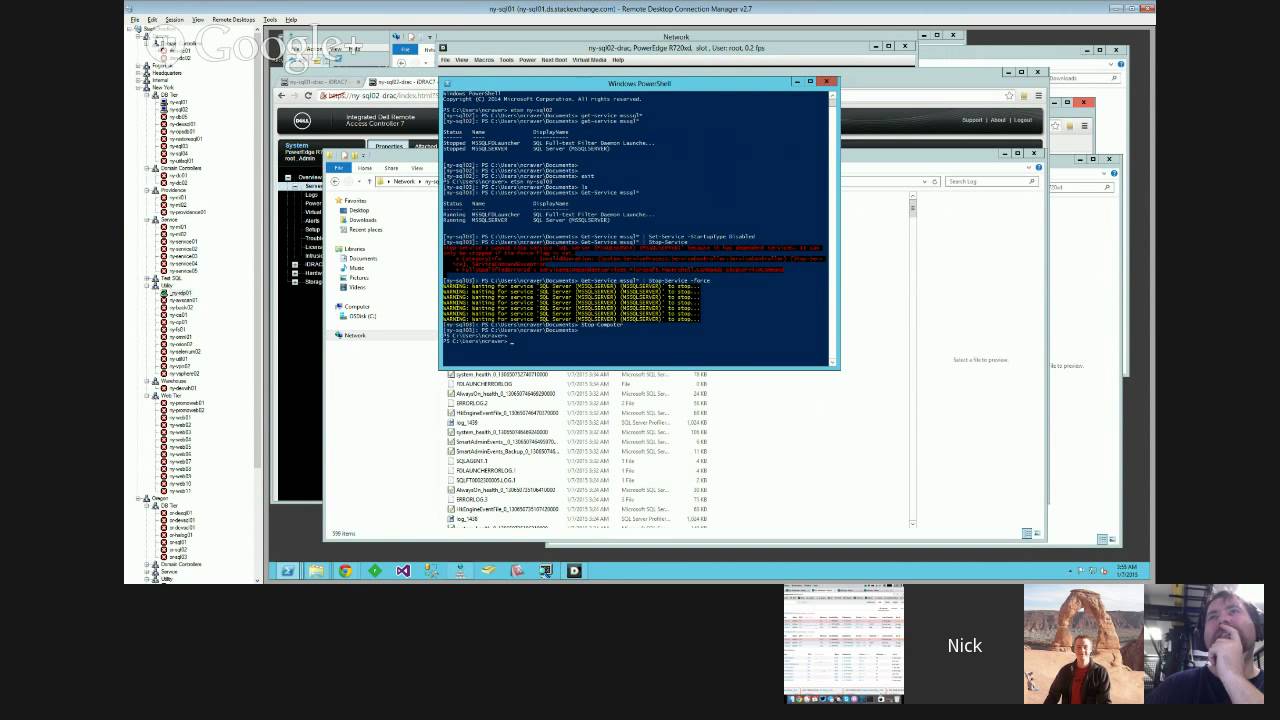 Stack Overflow Sql Chat Maintenance Jan 6th 2015 Youtube