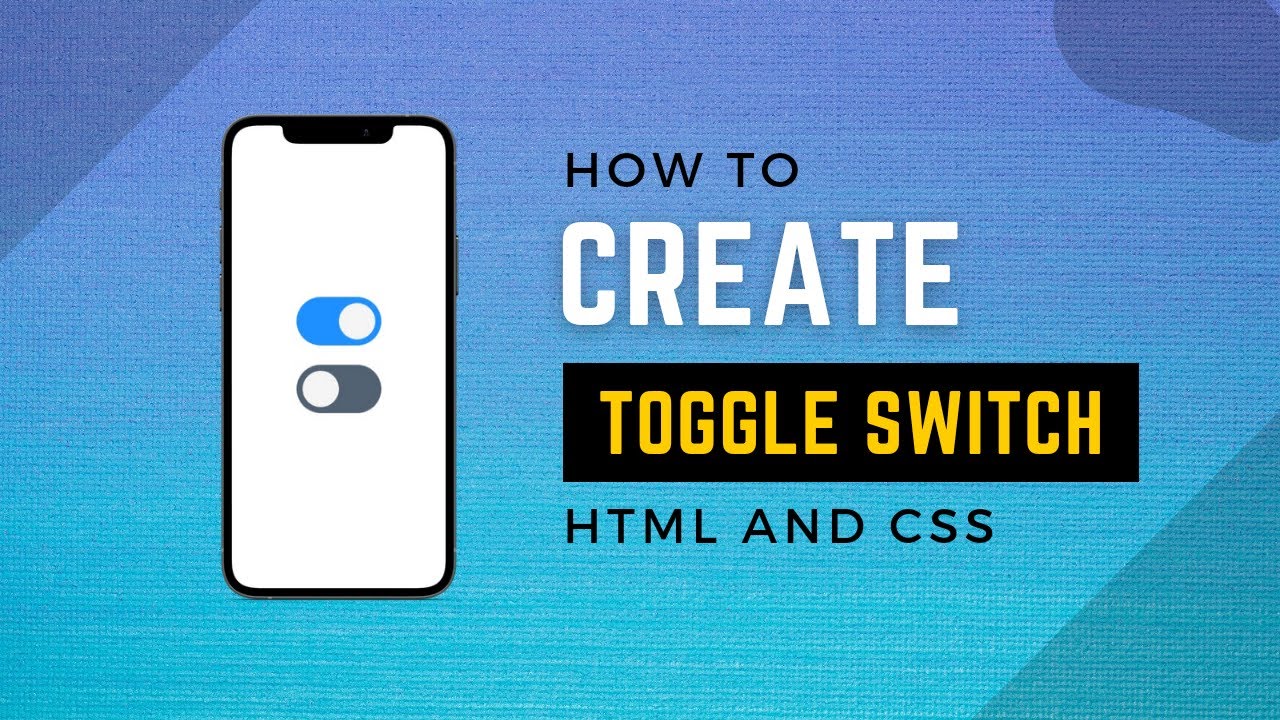 How To Create Toggle Button In Html Css 2022 On Off Button Html Css
