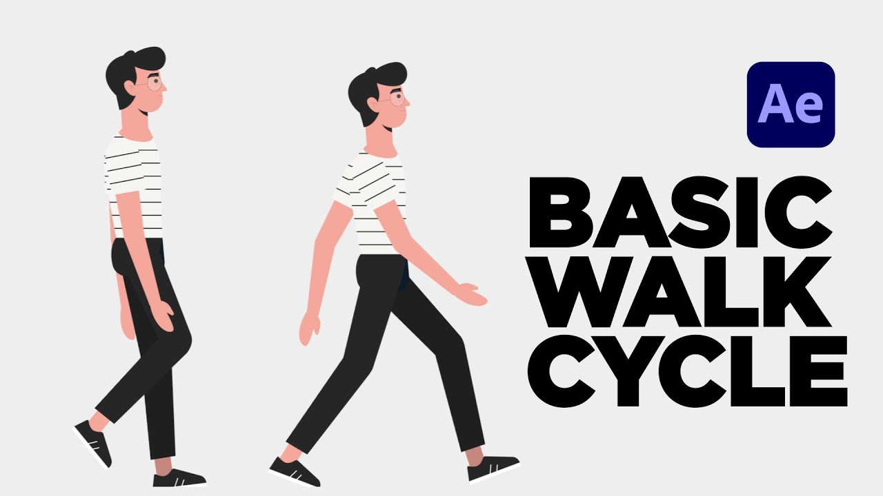 Easy 2d Character Walk Cycle Animation After Effects No Plugins