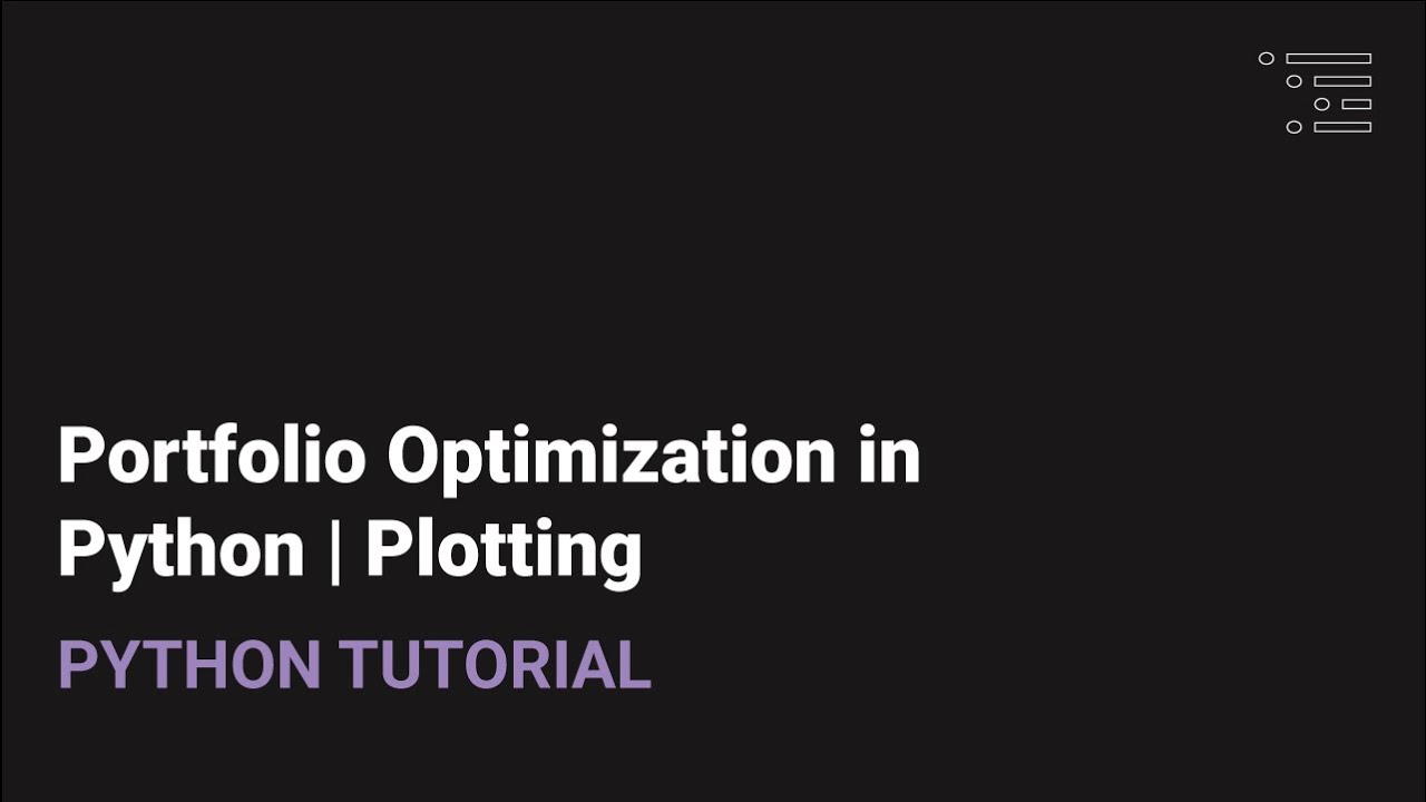 Portfolio Optimization In Python Plotting Youtube