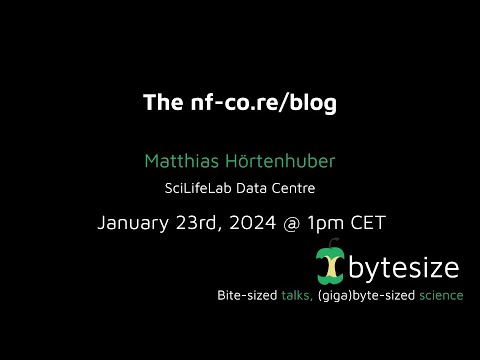 Nf Core Bytesize The Nf Co Re Blog Youtube
