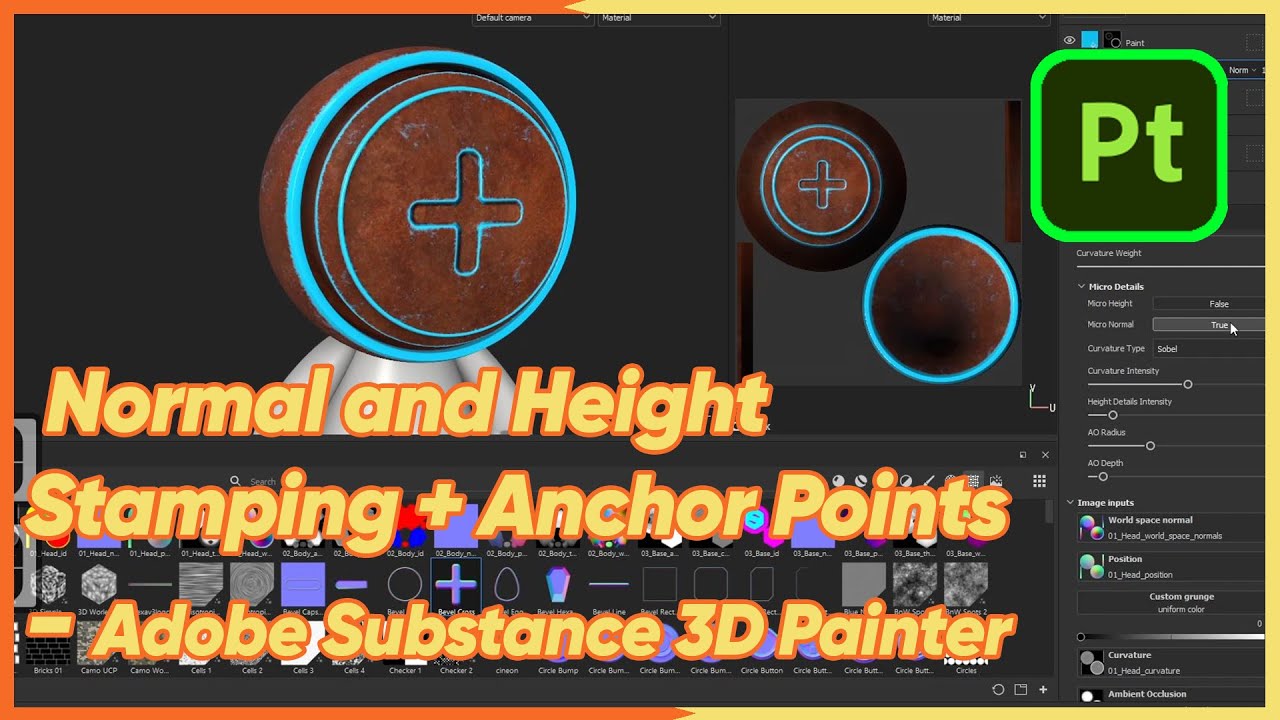 Normal And Height Stamping Anchor Points Adobe Substance 3d Painter