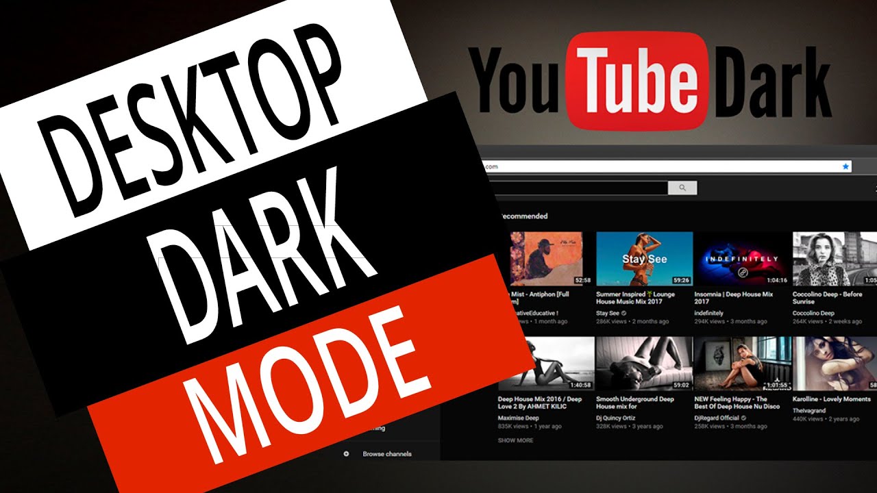 How To Use Youtube Dark Mode Desktop Dark Theme Youtube