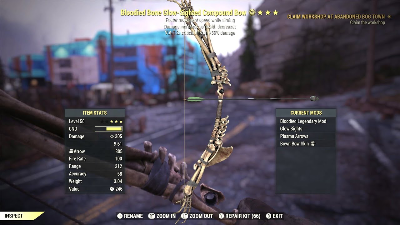Fallout 76 Compound Bow Youtube
