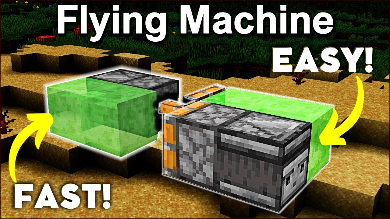 How To Make A Flying Machine In Minecraft Bedrock Java 1 21 Easy