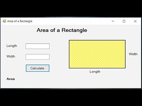 Visual Basic Tutorial Area Of A Rectangle Youtube