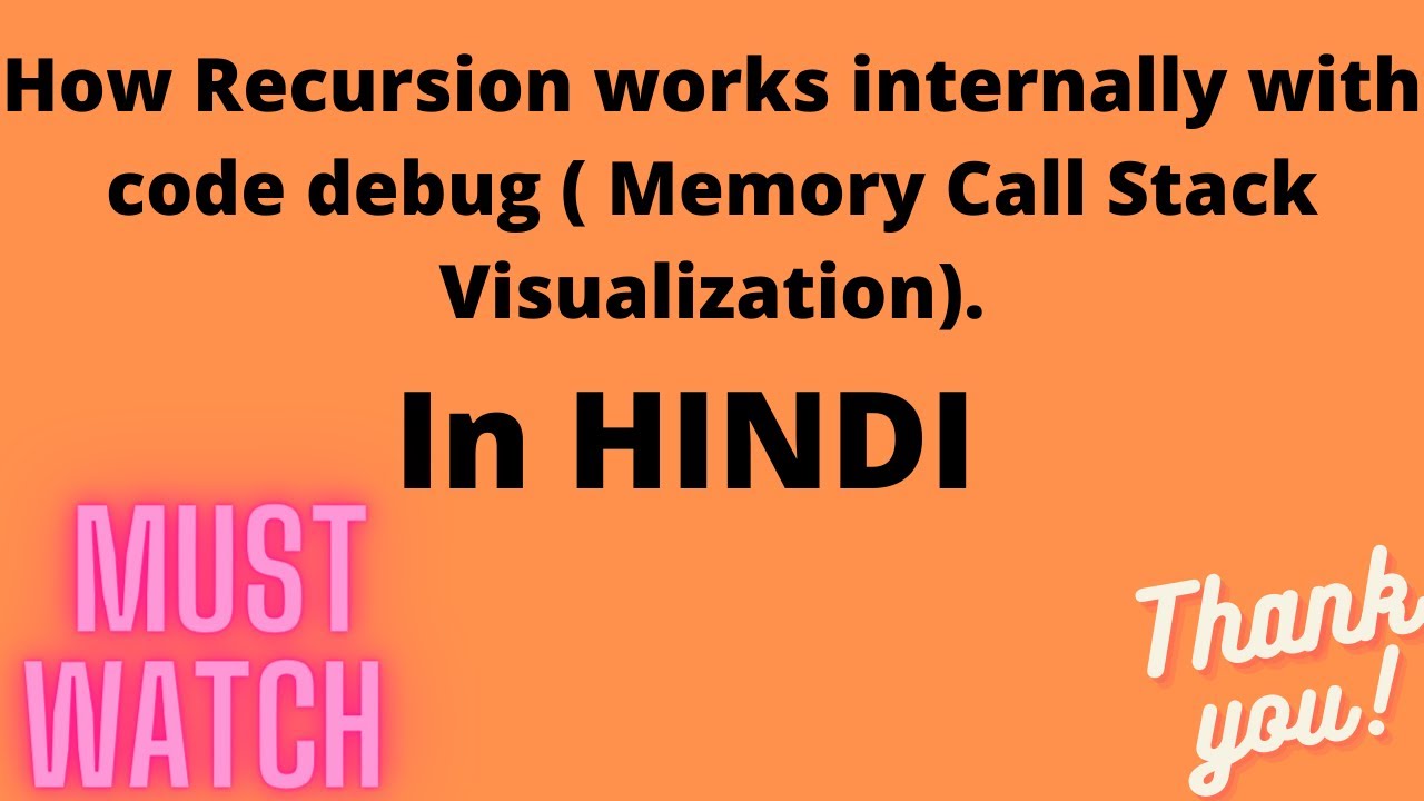 Recursion In Hindi Youtube