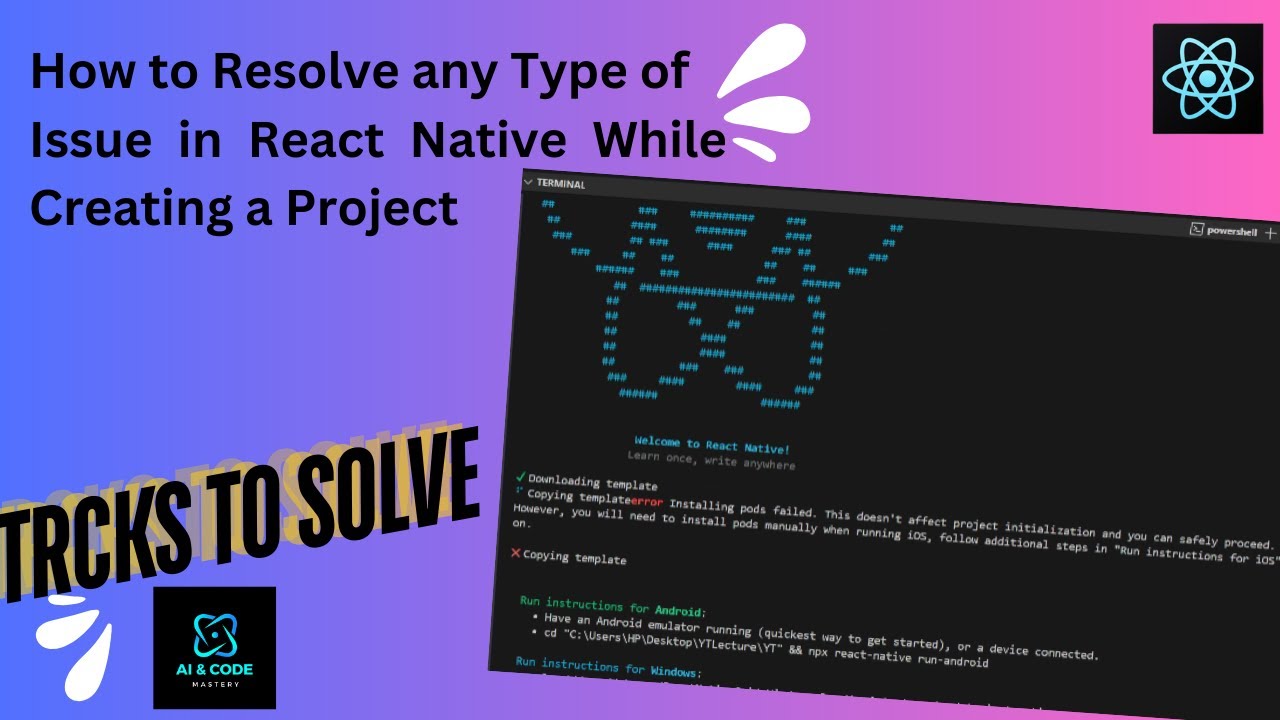 How To Resolve Any Issue While Creating React Native Project Gradle