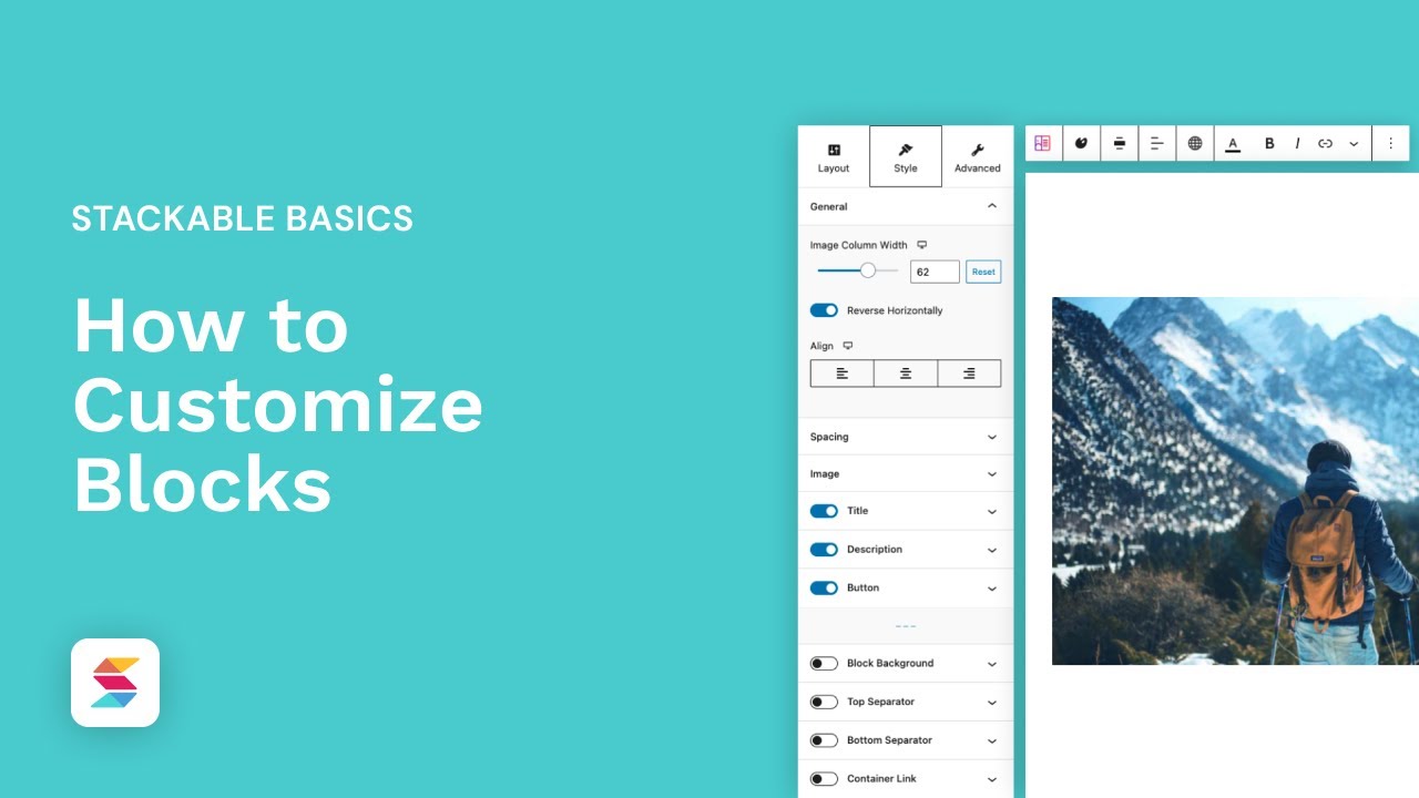 How To Customize Stackable Blocks Youtube