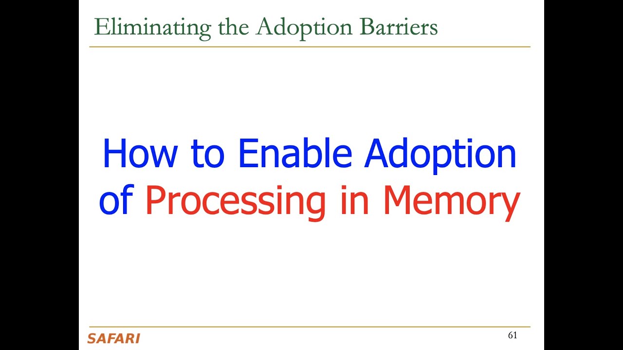 Computer Architecture Lecture 8 Computation In Memory Iii Eth