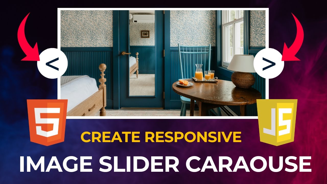 Responsive Image Slider Carousel Tutorial Html Css Javascript From