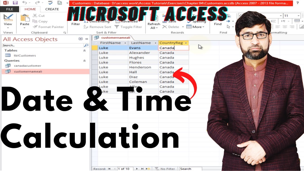 How To Do Date And Time Calculation In Ms Access Query Youtube