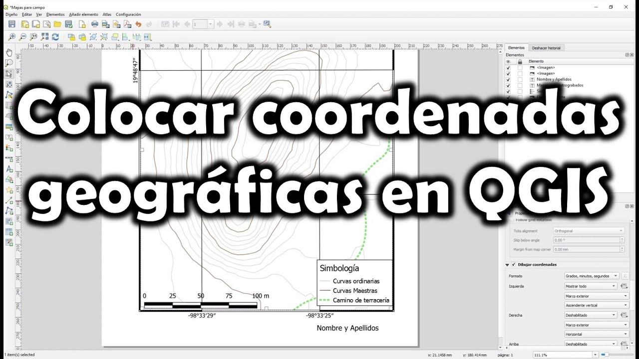 Qgis Cómo Poner Coordenadas Geográficas En El Mapa Youtube